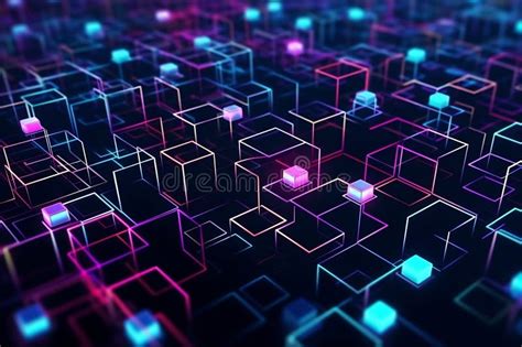 Cyber Big Data Concept Data Fields The Network Line Connects The