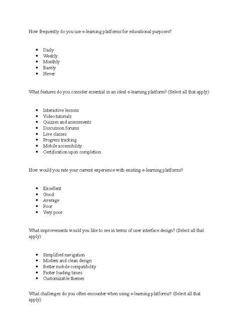 Questionnaire For Blockchain Technology How Frequently Do You Use E