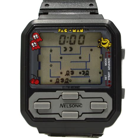 Very Rare Nelsonic Pac Man Game Watch Electronic Wristwatch Mz Berg