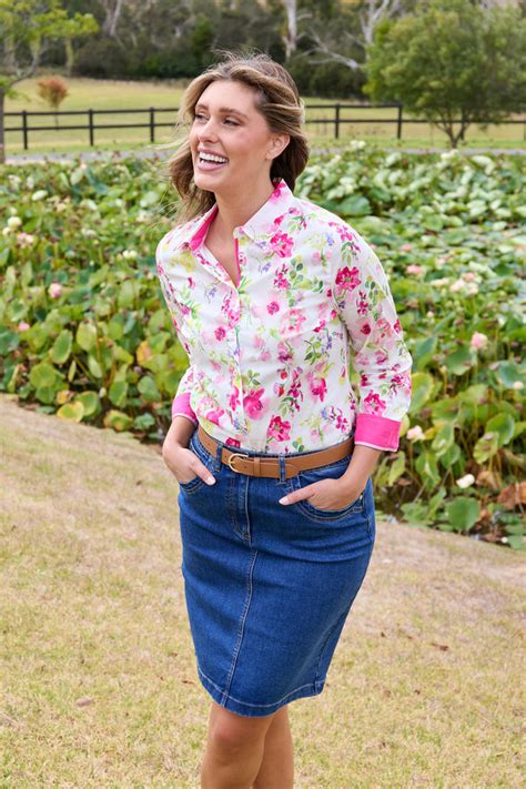 Thomas Cook Womens Shirt Mila Pink Floral Hiscocks