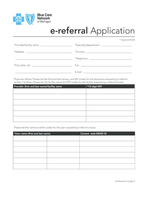 Fillable Online E Referral Application Fax Email Print Pdffiller