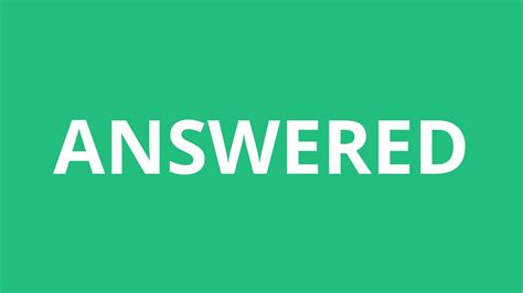 How To Pronounce Answered Pronunciation Academy YouTube