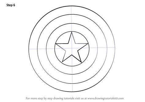 How To Draw Captain America Shield Captain America Step By Step