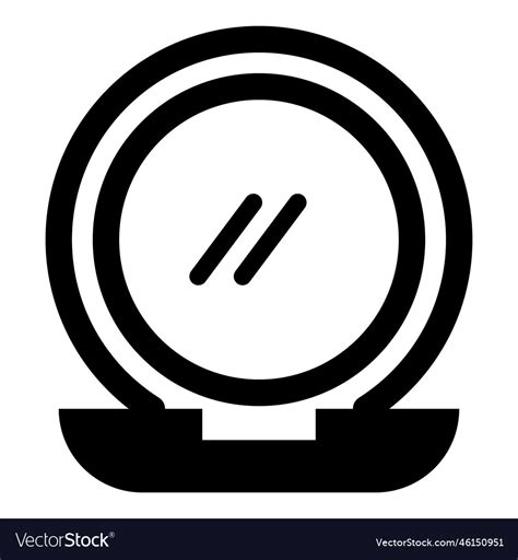 Makeup Powder Icon Silhouette Clipart Template Vector Image