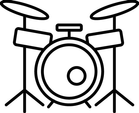 Drums Outline Vector Illustration Icon 36482106 Vector Art At Vecteezy