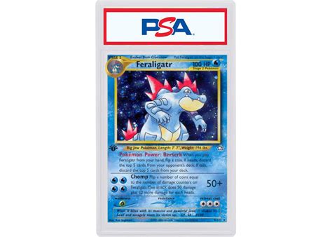 2000 Pokemon Neo Genesis 1st Edition 4 Feraligatr Holo Psa Or Bgs