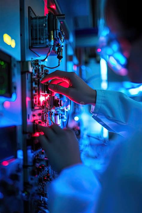 Modern Scientific Lab With Advanced Microwave Emitter Devices Set Against Technological