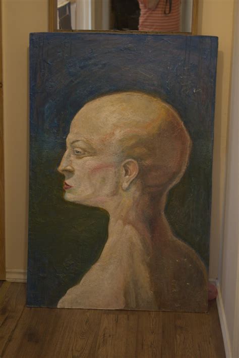 A Portrait Of A Person Who Doesnt Exist 32x48 Acrylic Impasto On