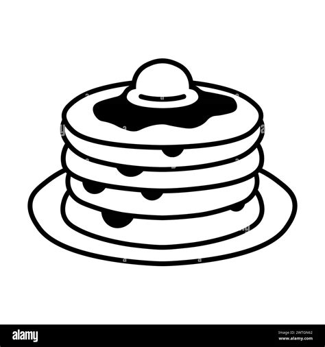 Pancake Clipart Black White Pancake Clipart Black And White Etsy