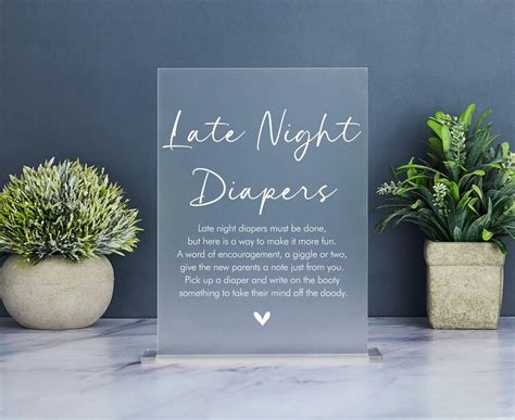 Late Night Diapers Sign Diaper Game Diaper Signing Diaper Notes