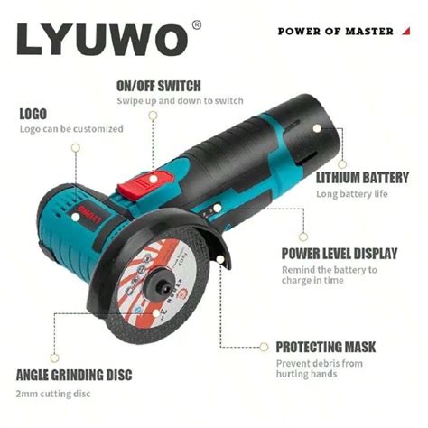 Lyuwu Mini Rebarbadora Sem Escova Esmerilhadeira Manual Pequena Com Bateria De Lítio Máquina