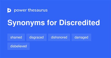 Discredited Synonyms 630 Similar Words And Phrases