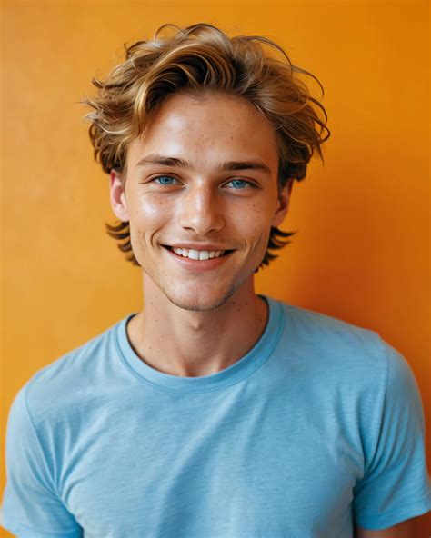Young Man 27 30 Years Old Happy Free Ai Photo Generator Starryai