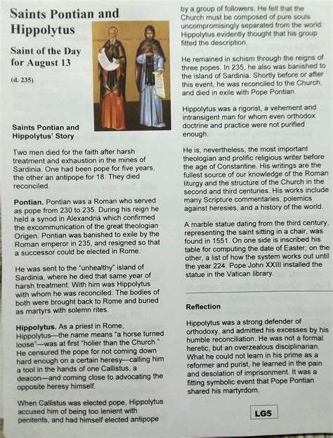 Socialmediaforthelord Saint Of The Day In The Church On August 13