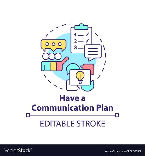 Have Communication Plan Concept Icon Royalty Free Vector
