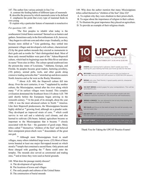 Upcat Practice Examination Pdf