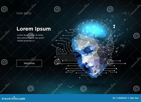 Robot Or Artificial Intelligence Concept Technology Futuristic Vector