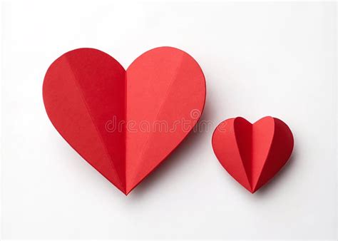 Two Simple Hearts One Big One Small Stock Illustration Illustration