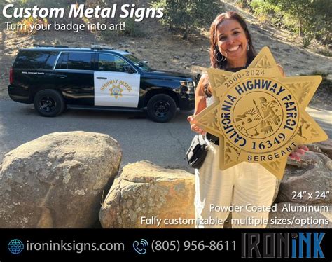 California Highway Patrol Chp Badge With Custom Rank And Id Number Etsy