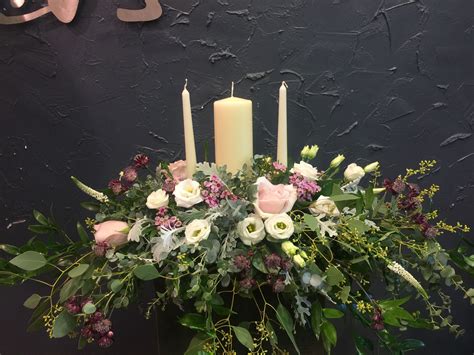Unity Candle Arrangement Altar Flowers Wedding Unity Candle