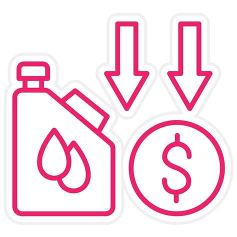 Premium Vector Oil Price Decrease Icon Style