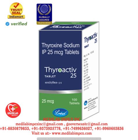 Thyroxine Sodium Tablets Strength 100 Mcg At ₹ 20bottle In Nagpur