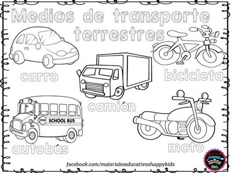 Páginas Para Colorear En Español De Medios De Transporte Medios De