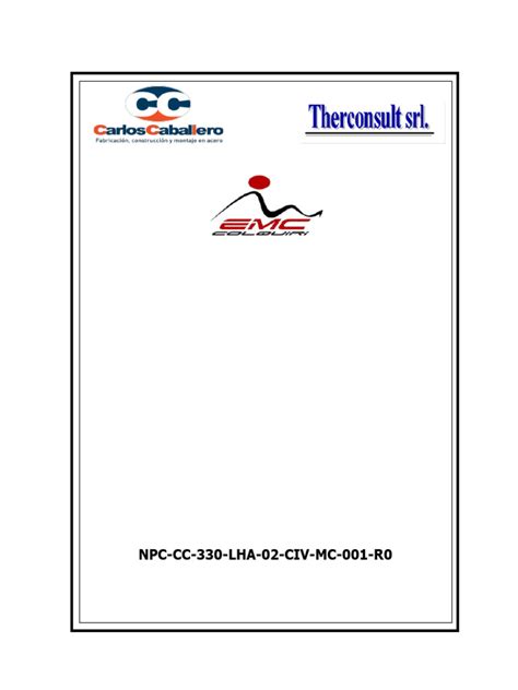 Npc Cc 330 Lha 02 Civ Mc 001 R0 Pdf Concreto Reforzado