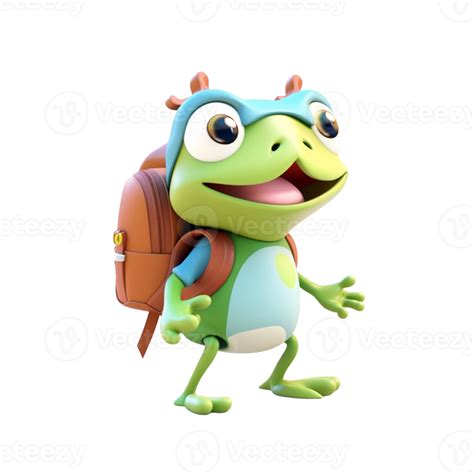 3d Cute Frog Character 24272778 Png