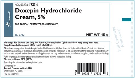 Doxepin Cream Package Insert Prescribing Information