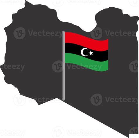 Libya Flag Pin Map Location 23529938 Png