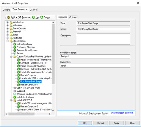 CMDTBuildTaskSequenceCustomize Support PowerShell Scripts Issue Pvs CMDTBuildLab