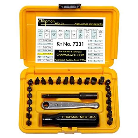 Chapman Mfg 7331 All Purpose Standard Screwdriver Set Includes Phillips