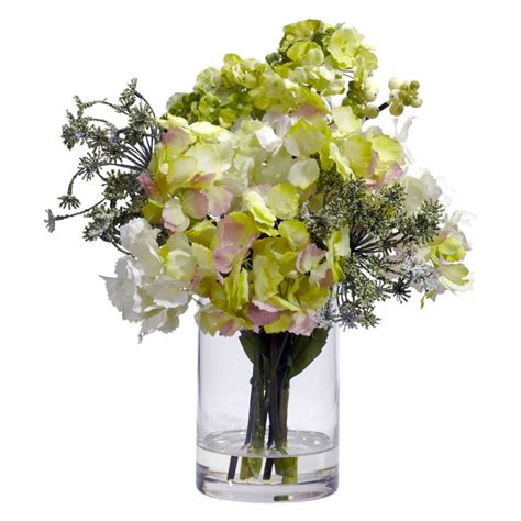 Nearly Natural Hydrangea Silk Flower Arrangement