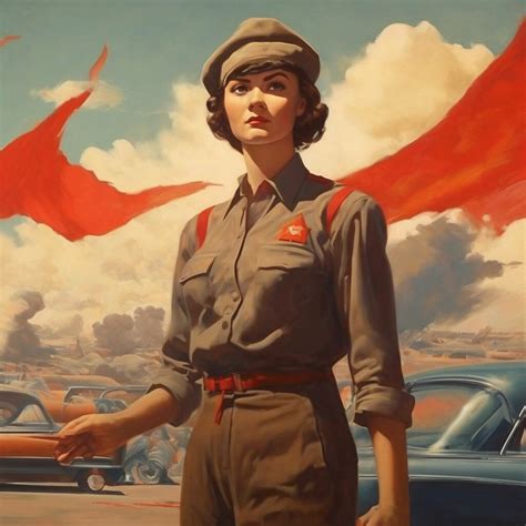 In The Style Of Socialist Realism Posters Full Length High Detail