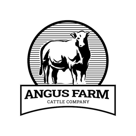Premium Vector Angus Cattle Farm Logo Vector Design