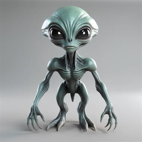 Premium Ai Image 3d Alien Cute