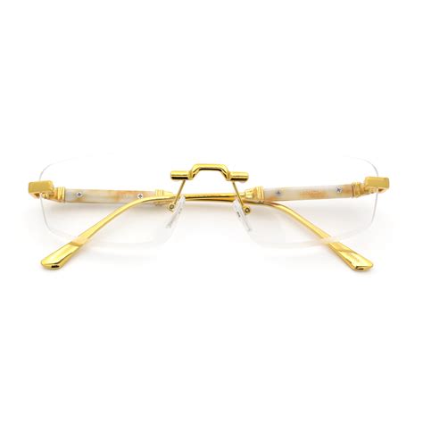 Rimless Hustler Retro Gangster Rapper Rectangle Luxury Fashion