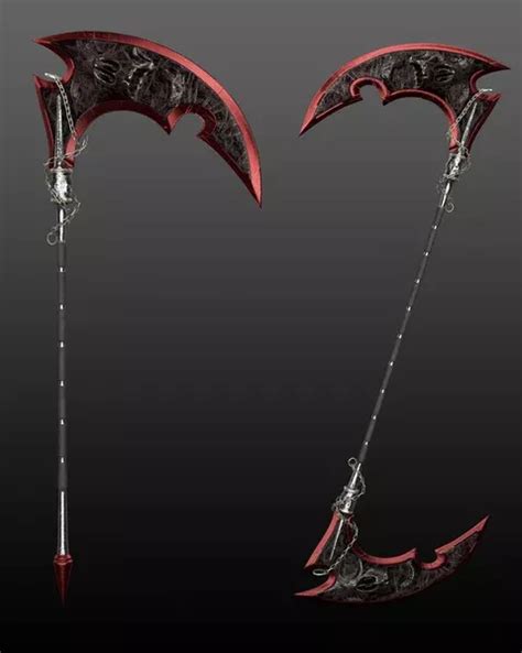 Double Headed Scythe Double Bladed Scythe Scythe Designs Fantasy