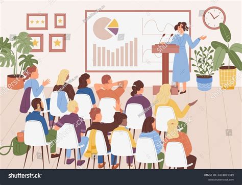 Business Training Seminar Class University Lecture Stock Vector Royalty Free 2474001349