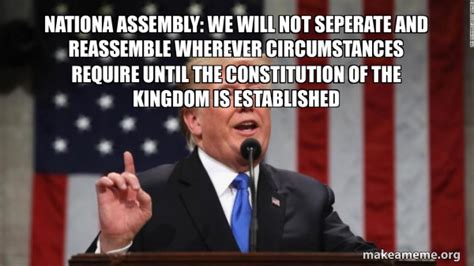 Nationa Assembly We Will Not Seperate And Reassemble Wherever