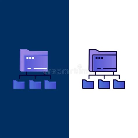 Folders Network Flat Stock Illustrations 722 Folders Network Flat