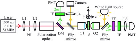 2 Schematic Of The Shg Microscope Used In This Work The Optical Setup