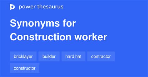 Construction Worker Synonyms 236 Similar Words And Phrases