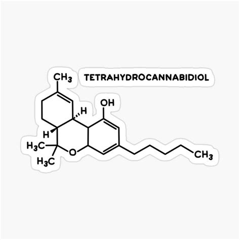 Thc Molecule Sticker By Valentinahramov