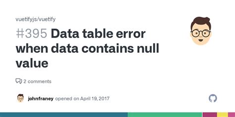 Data Table Error When Data Contains Null Value Issue Vuetifyjs Vuetify Github