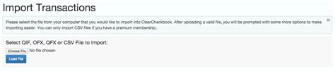Import Transactions ClearCheckbook