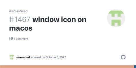 Window Icon On Macos · Issue 1467 · Iced Rsiced · Github