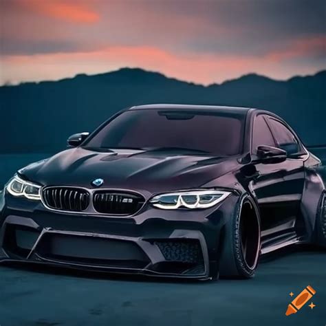 A Highly Customized And Lowered Bmw F11 M5 With A Widebody Kit On Craiyon