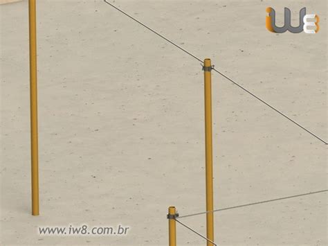 Abraçadeira Passa Cabo Para Linha De Vida Horizontal